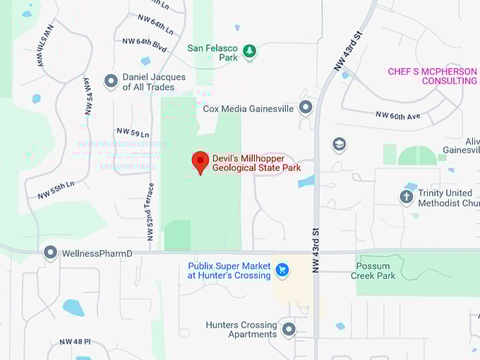 16. devil's millhopper geological state park map
