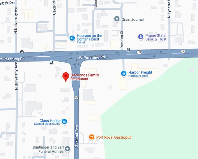 16. diamonds family restaurant map