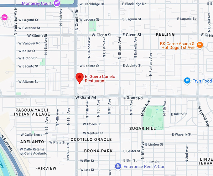 16. el g&uuml;ero canelo restaurant map