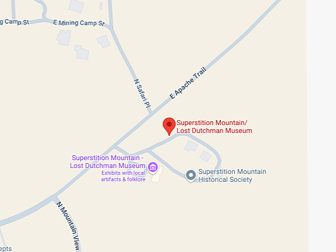 16. &ldquo;elvis&rdquo; chapel at superstition mountain lost dutchman museum map