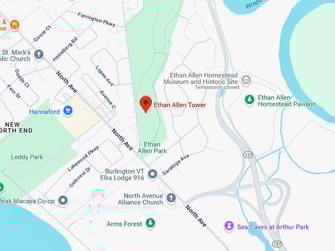 16. ethan allen tower map