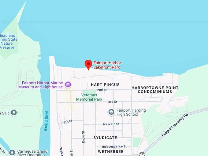16. fairport harbor lakefront park map