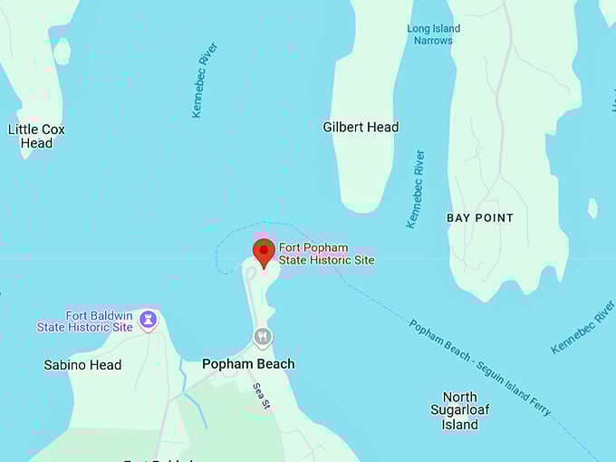 16. fort popham state historic site map