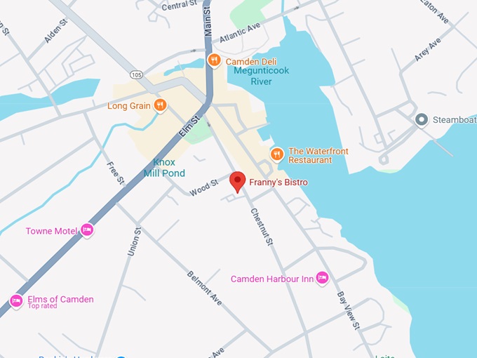 16. franny's bistro map