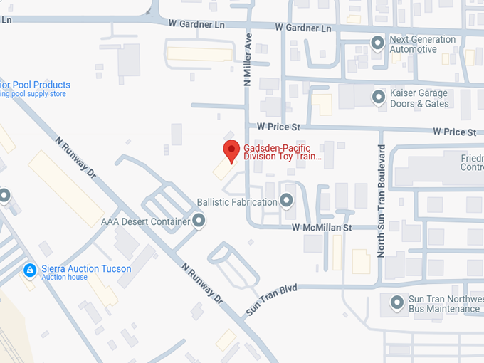 16. gadsden pacific division toy train operating museum map