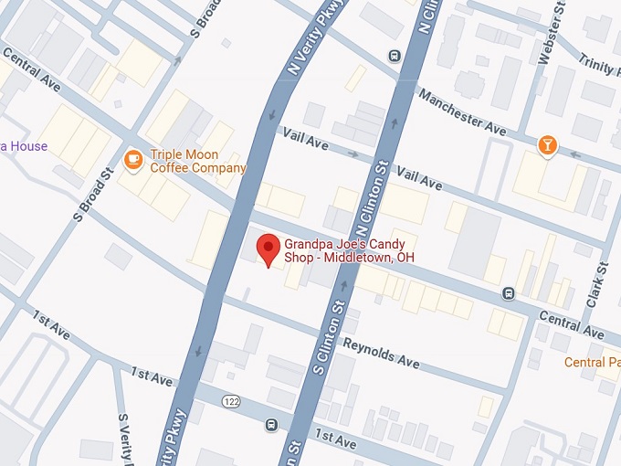 16. grandpa joe's candy shop middletown, oh map