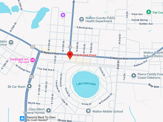 16. H & M Hot Dogs map