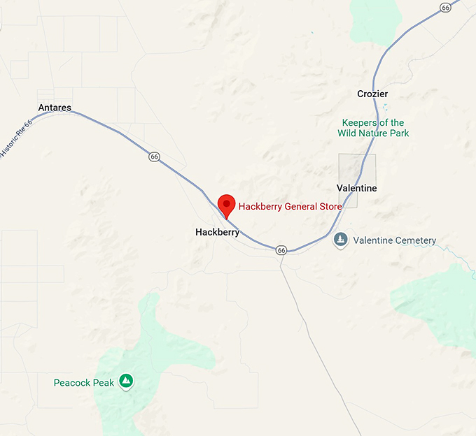 16. hackberry general store map