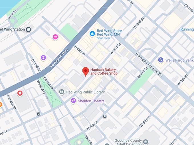 16. hanisch bakery and coffee shop map