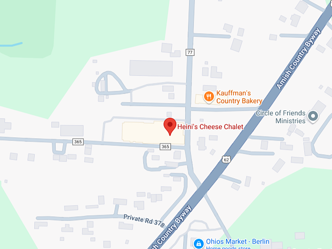 16. heini's cheese chalet map