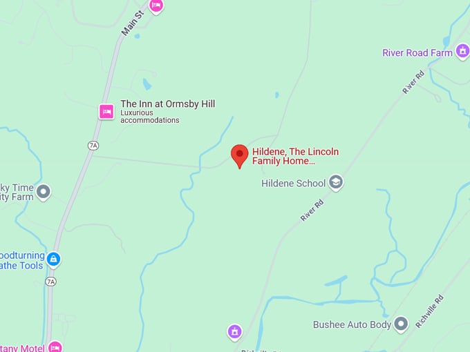 16. hildene, the lincoln family home map