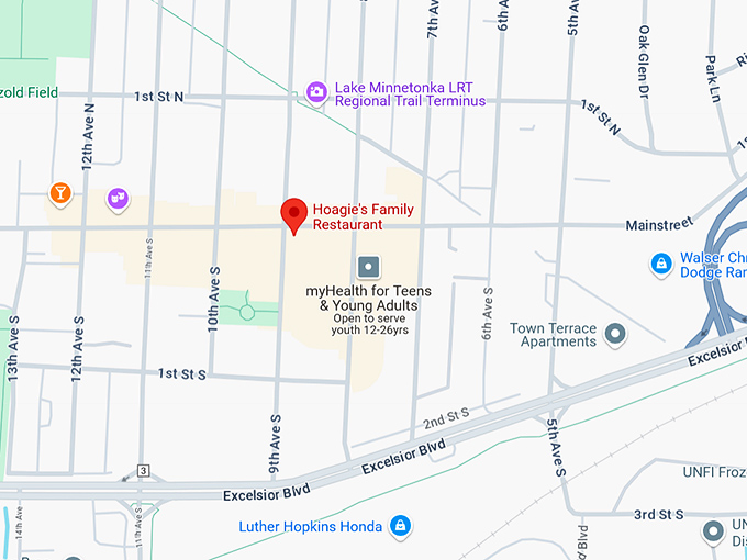 16. hoagie's family restaurant map