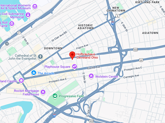 16. hofbr&auml;uhaus cleveland ohio map