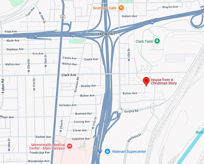 16. house from a christmas story map
