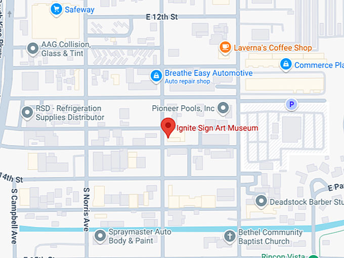 16. ignite sign art museum map