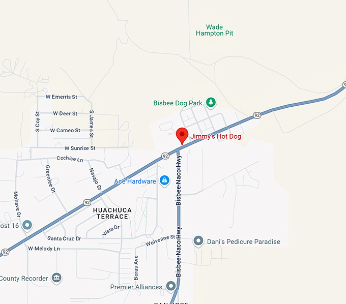 16. jimmy's hot dog co map