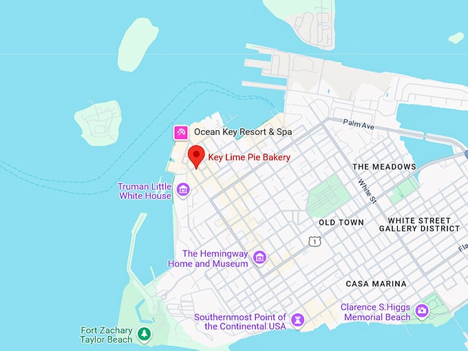 16. key lime pie bakery map