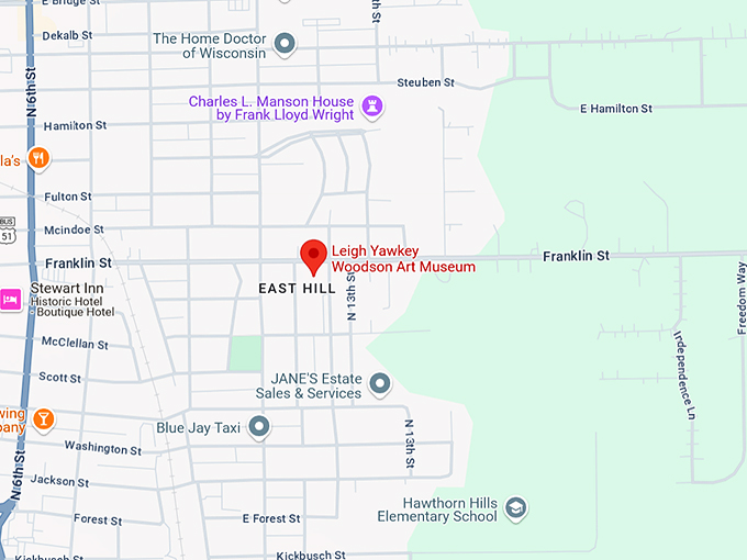 16. leigh yawkey woodson art museum map