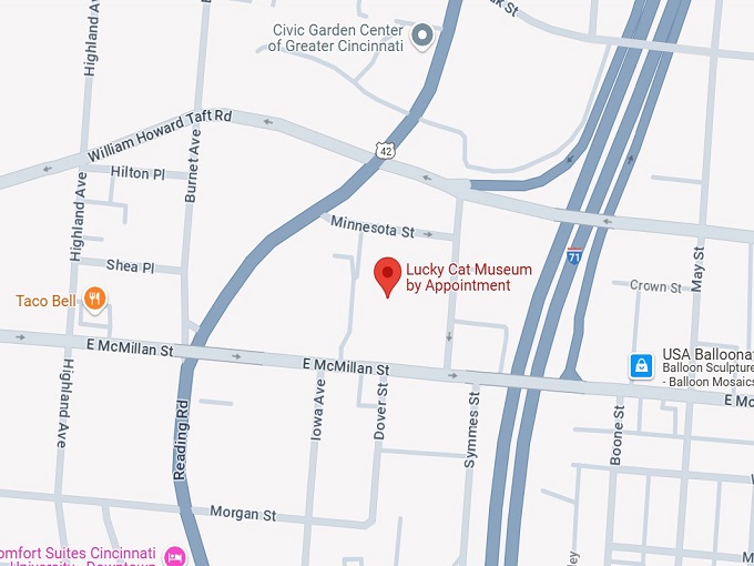 16. lucky cat museum map