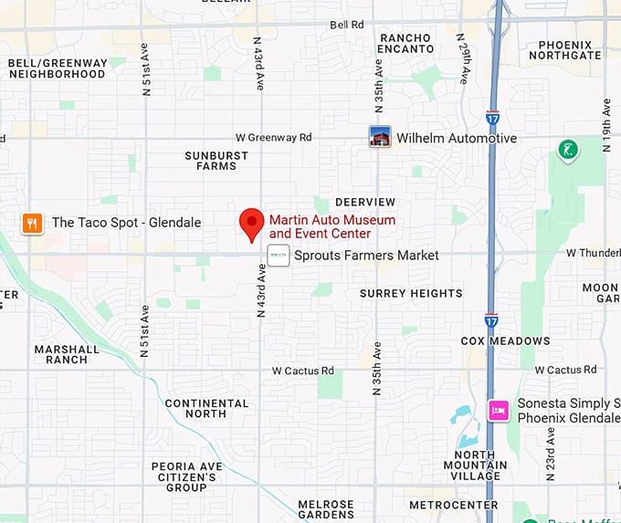 16. martin auto museum map