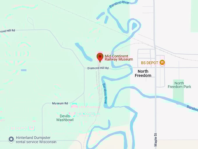 16. mid continent railway museum map