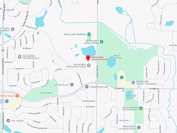 16. normandale japanese garden map