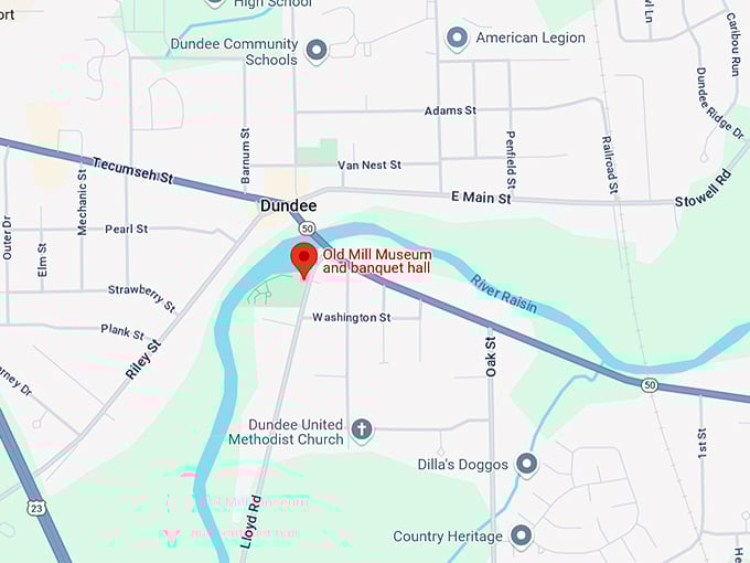 16. old mill museum and banquet hall map