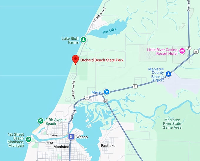 16. orchard beach state park map