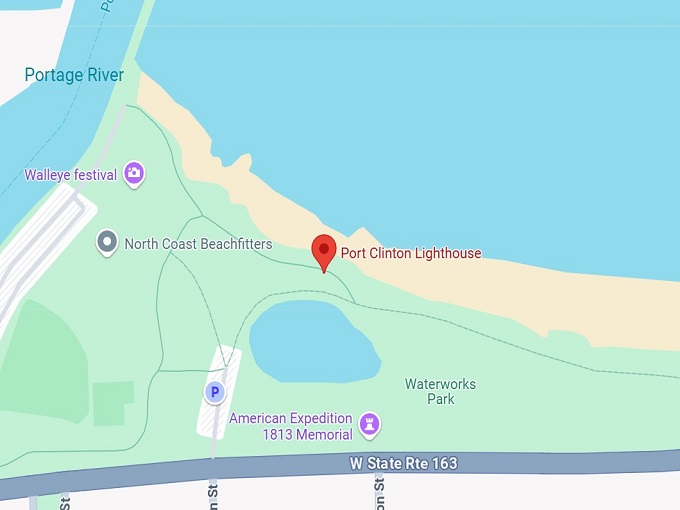16. port clinton lighthouse map