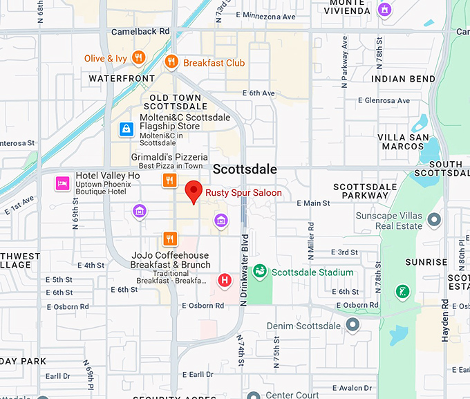 16. rusty spur saloon map