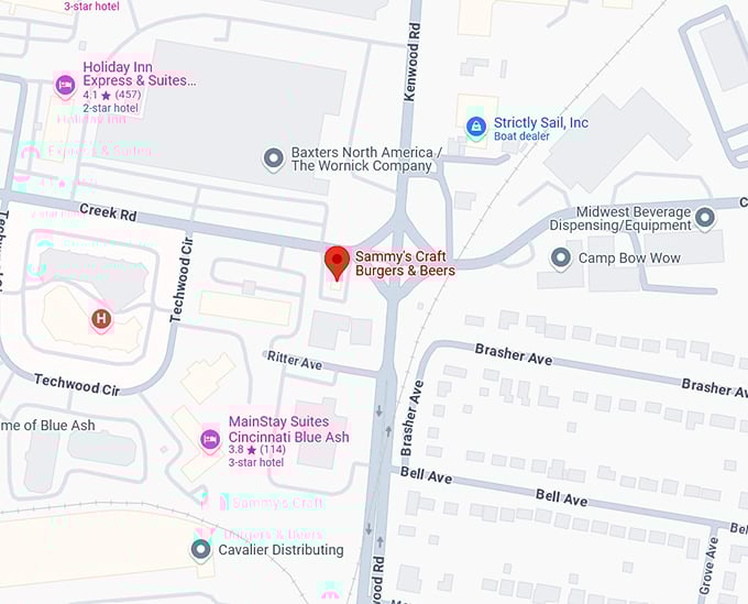 16. sammy's craft burgers & beers map