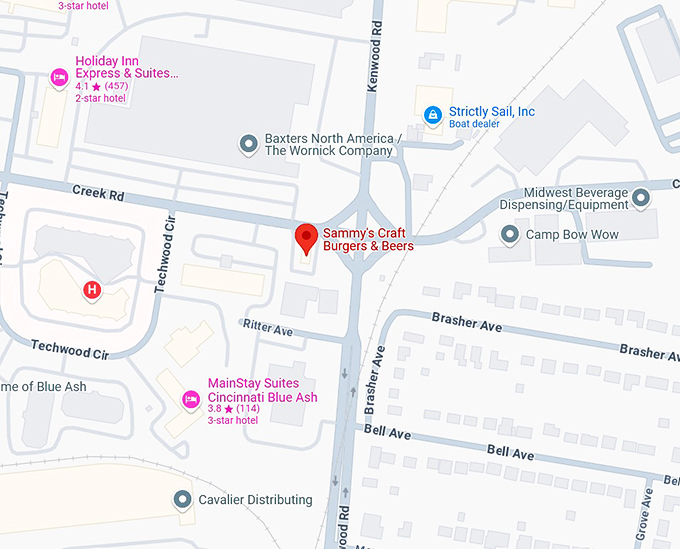 16. sammy's craft burgers & beers map