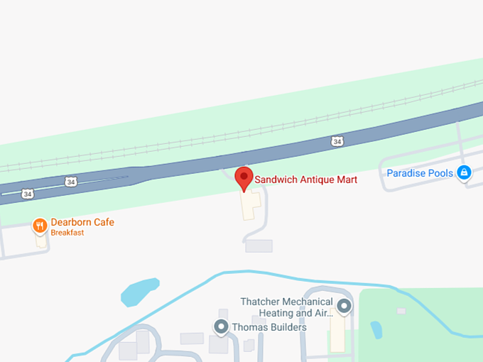 16. sandwich antique mart map