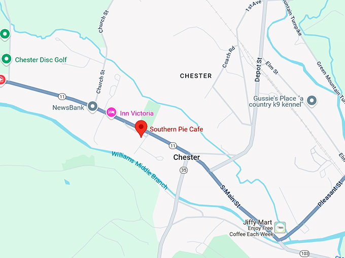 16. southern pie cafe map