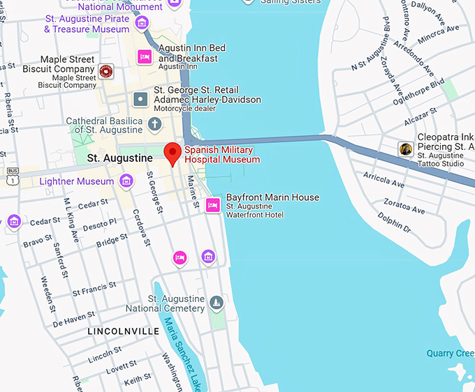 16. spanish military hospital museum map