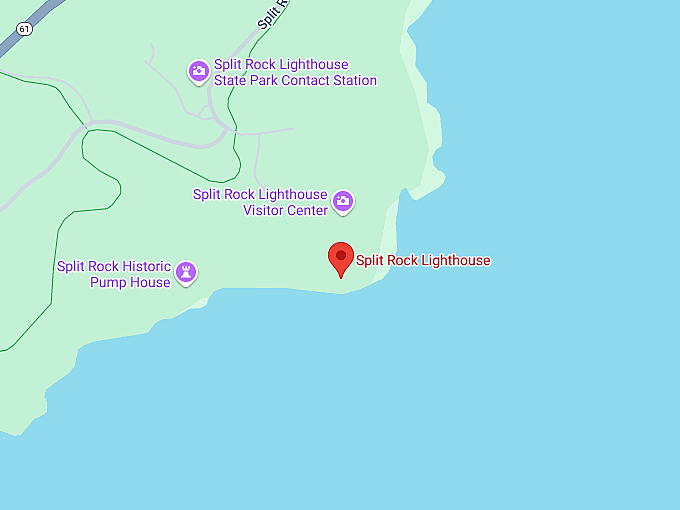 16. split rock lighthouse map