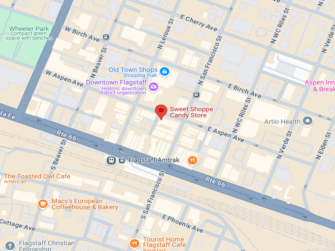 16. sweet shoppe candy store map