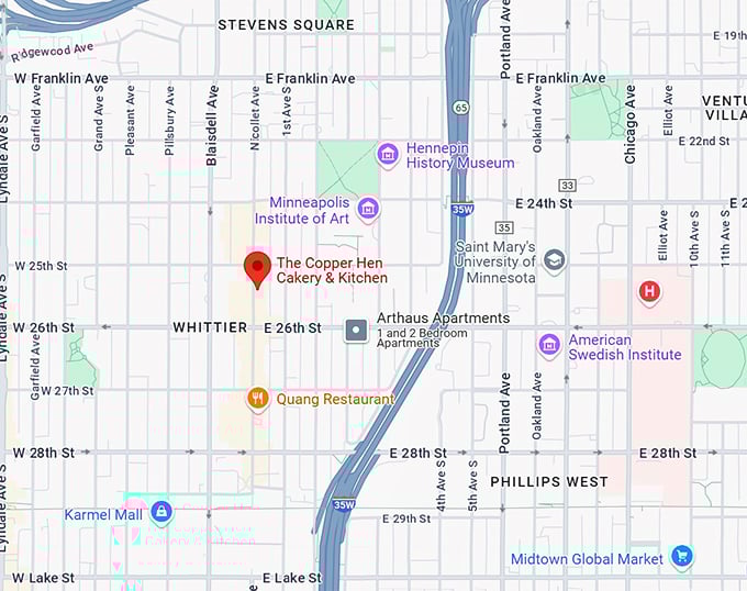 16. the copper hen cakery & kitchen map