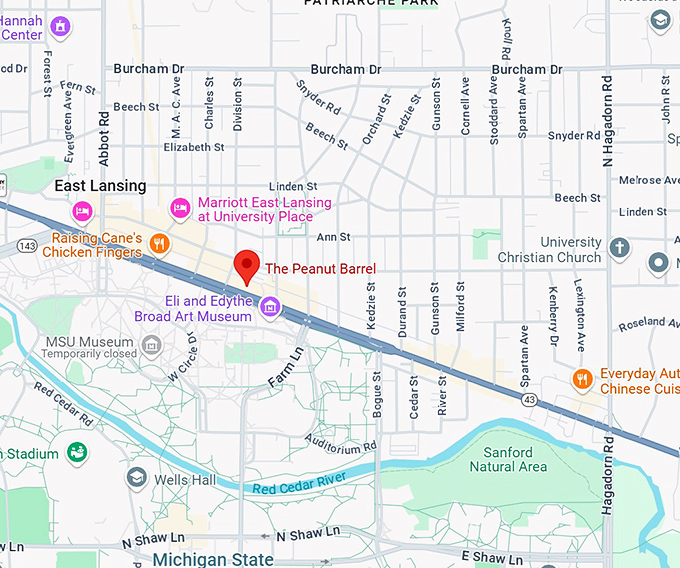 16. the peanut barrel map