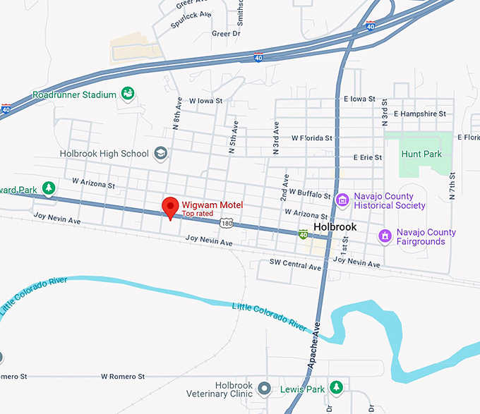 16. wigwam motel map