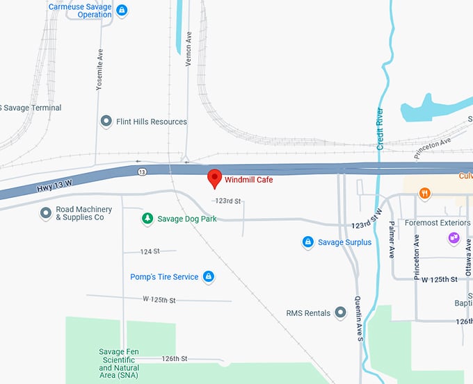 16. windmill cafe map