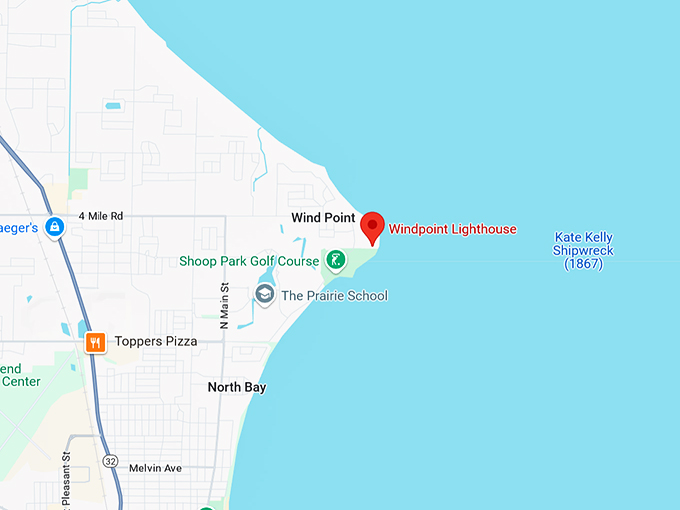16. windpoint lighthouse map