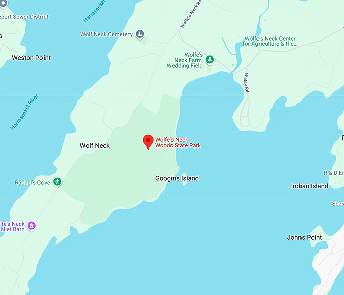 16. wolfe's neck woods state park map