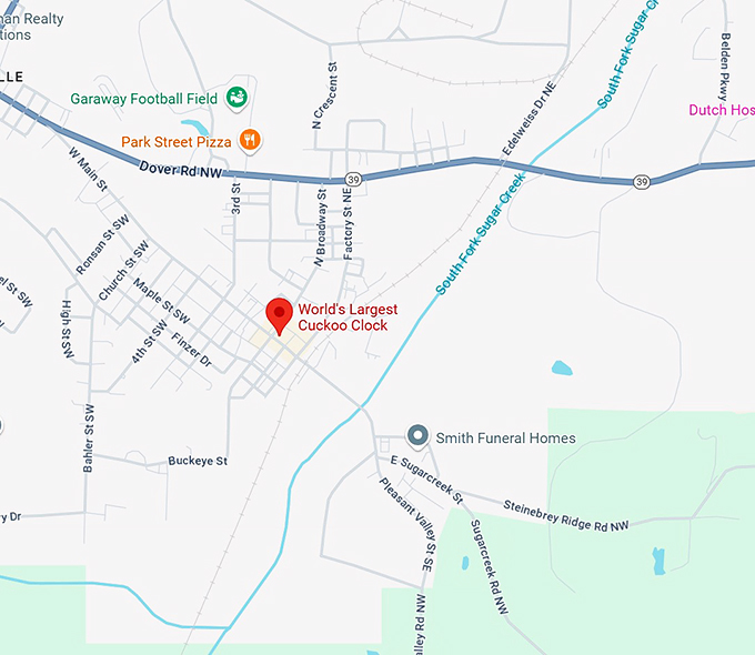 16. world's largest cuckoo clock map