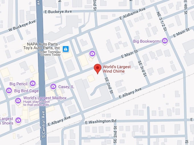 16. world's largest wind chime map