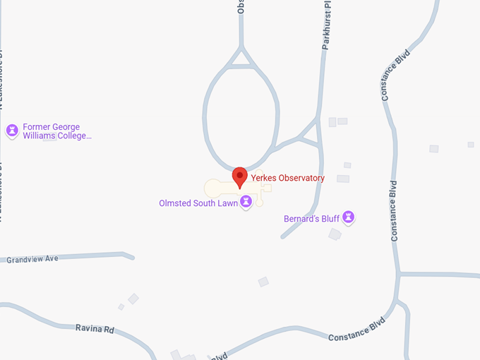 16. yerkes observatory map
