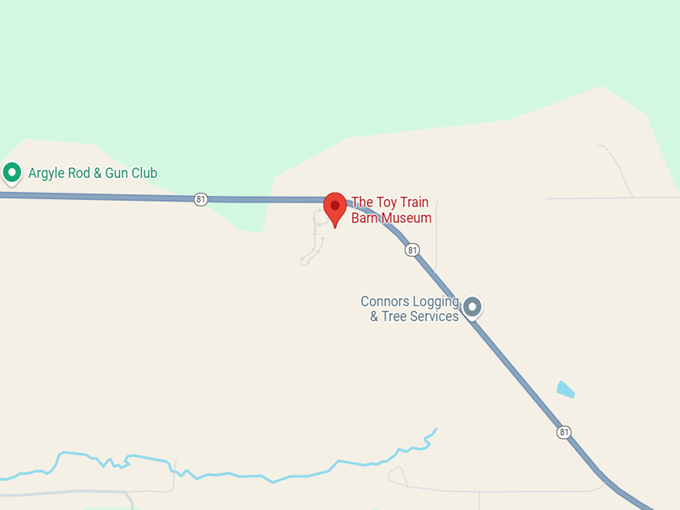 16. the toy train barn museum map