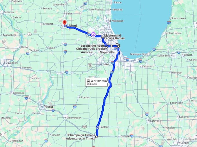 17 escape rooms illinois map