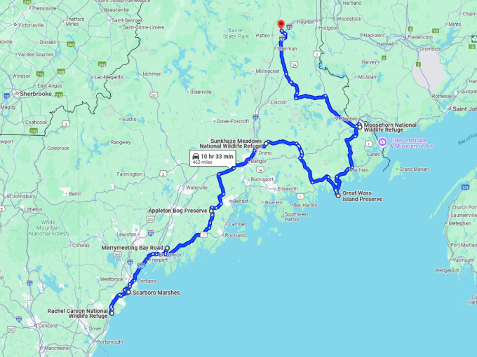 17 nature road trip maine map