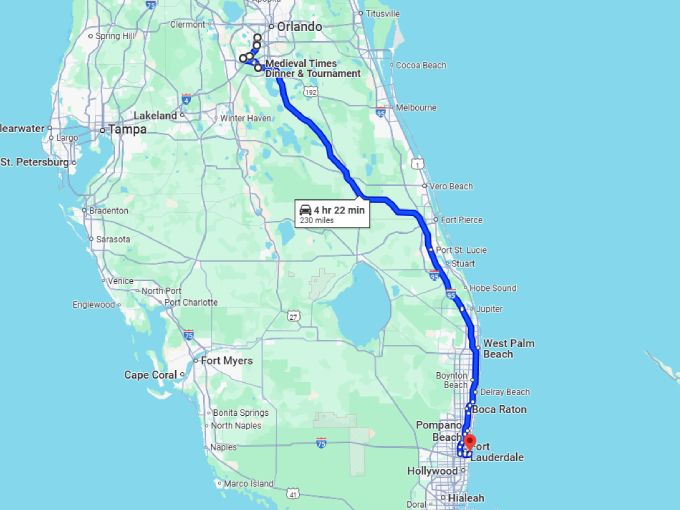 17 eatery road trip florida map